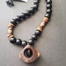 Reversible Handcarved Hardwood Pendant, Palm & Wood Necklace - Etsy