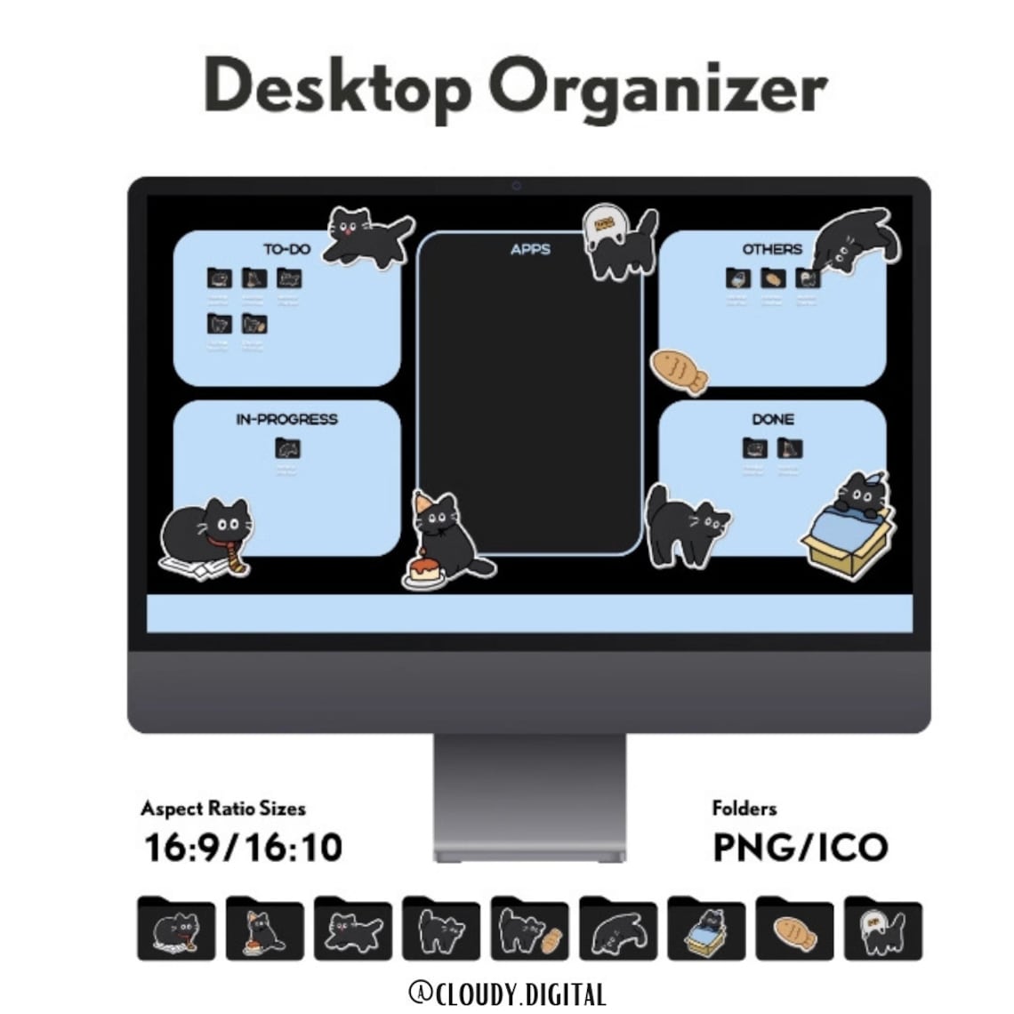 Desktop Organizer Wallpaper for Windows and MacBook Pepper Desktop ...