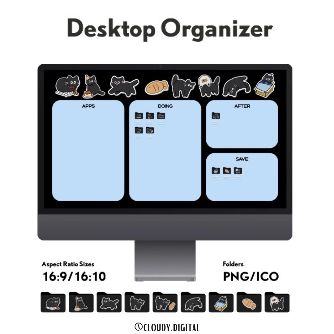 Desktop Organizer Wallpaper for Windows and MacBook Pepper Desktop ...
