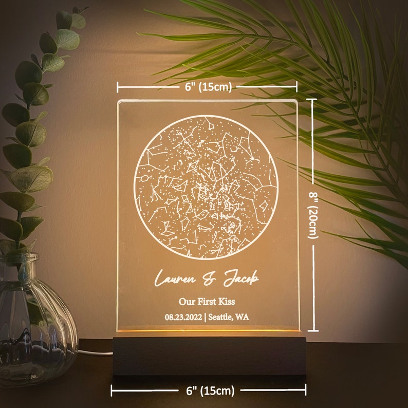 Custom Star Map by Date Night Light Personalized Night Sky by - Etsy
