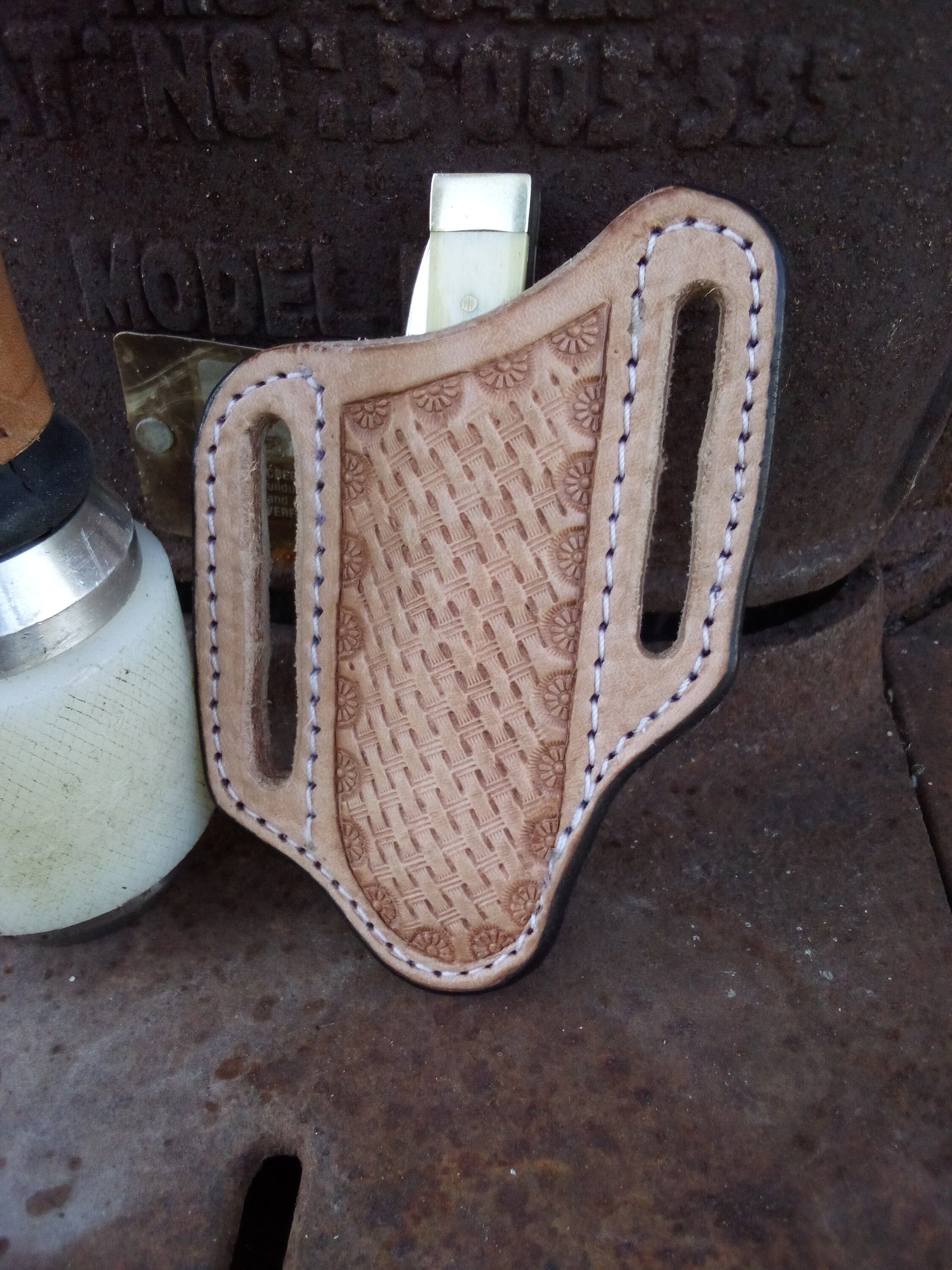 Leather Knife Sheath Knife Sheath Tooled Knife Sheath Custom Knife ...
