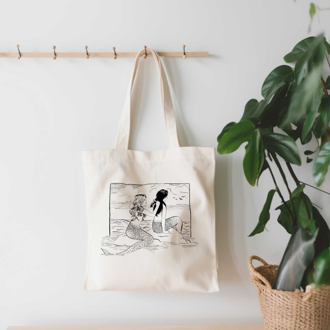 Sapphic Tote, Lesbian Gifts, Lesbian Mermaids, Queer Gift, Lesbian ...