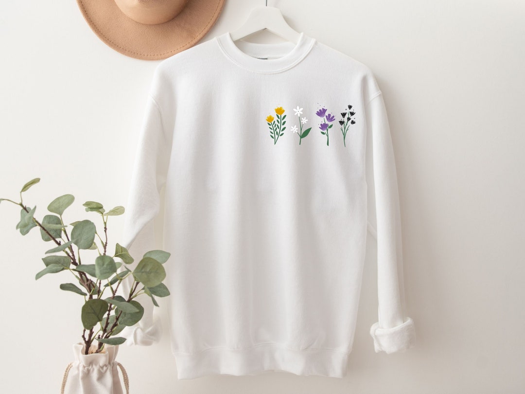 Subtle Enby Pride Sweater, Nonbinary Sweatshirt, Nonbinary Flag Sweater ...