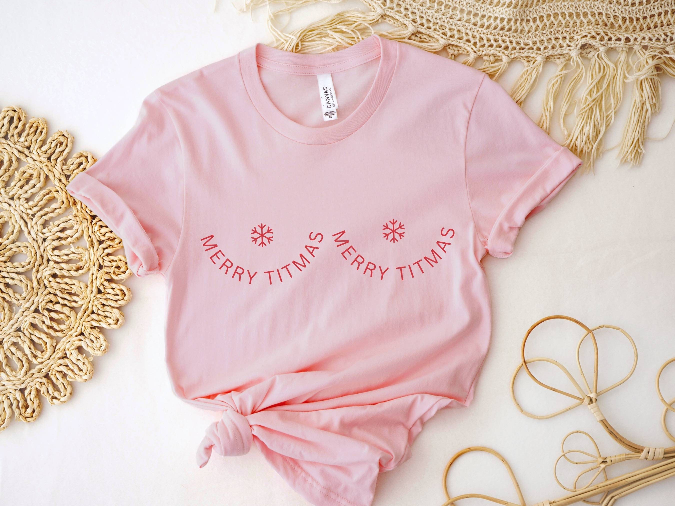 Merry Titmas, Funny Boob Christmas Sweater, Ugly Christmas Sweater ...