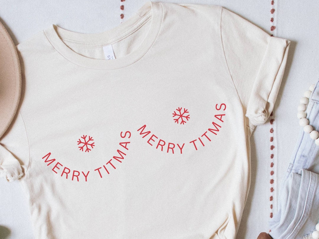 Merry Titmas, Funny Boob Christmas Sweater, Ugly Christmas Sweater ...