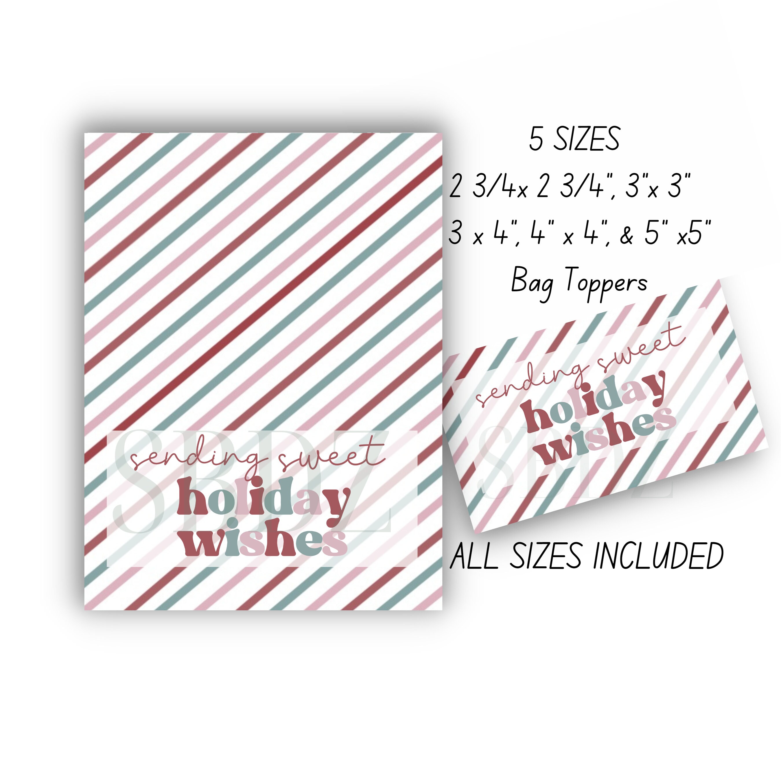 Printable Christmas Bag Topper Bundle-christmas Bag Topper-bag Topper ...