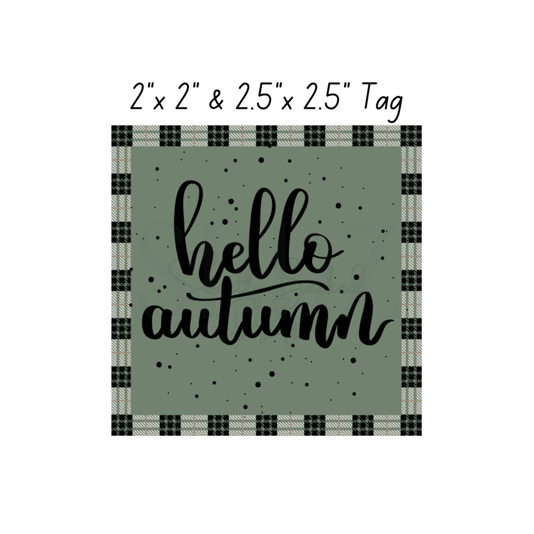 Printable 2x2 & 2.5x2.5 Autumn Tag-cookie Tag-treat Tag-tag - Etsy
