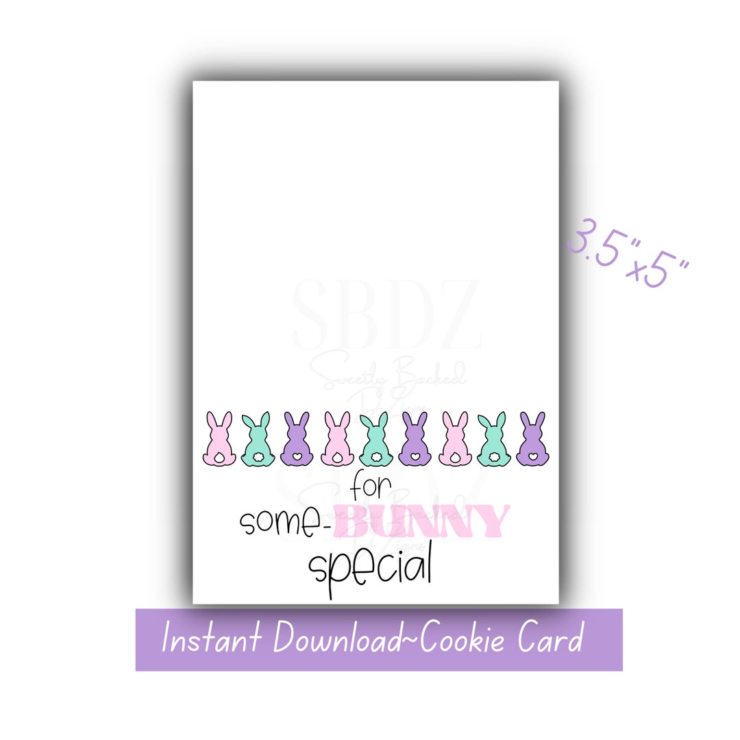 Printable EASTER Cookie Card-mini Cookie Card-cookie Card - Etsy