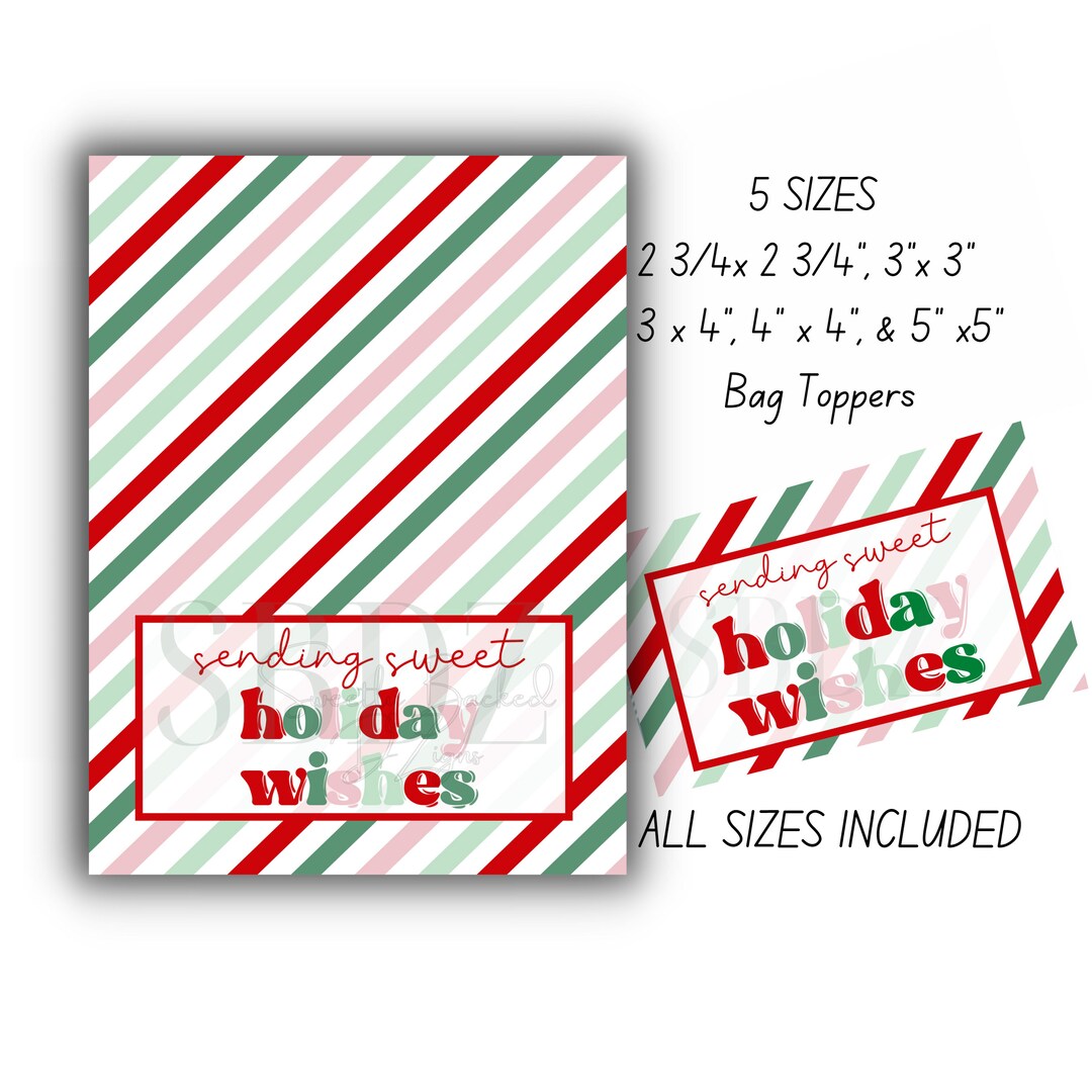 Printable Holiday Bag Topper Bundle-bag Topper-holiday Bag Topper - Etsy