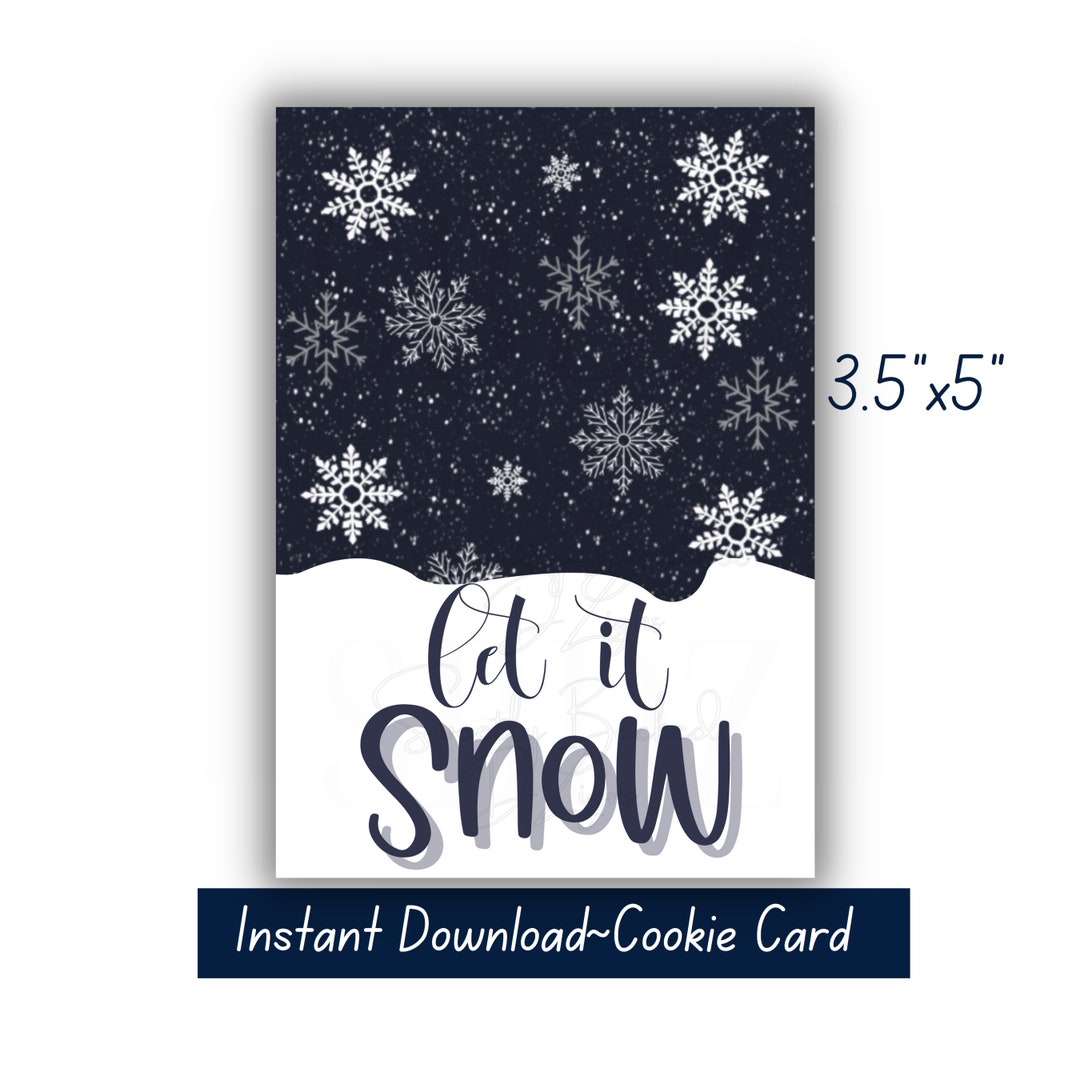 Christmas Cookie Card-printable Card-download-cookie Card-holiday Card ...