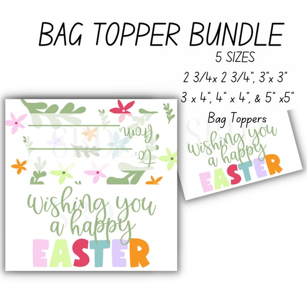Easter Bag Toppers - Etsy