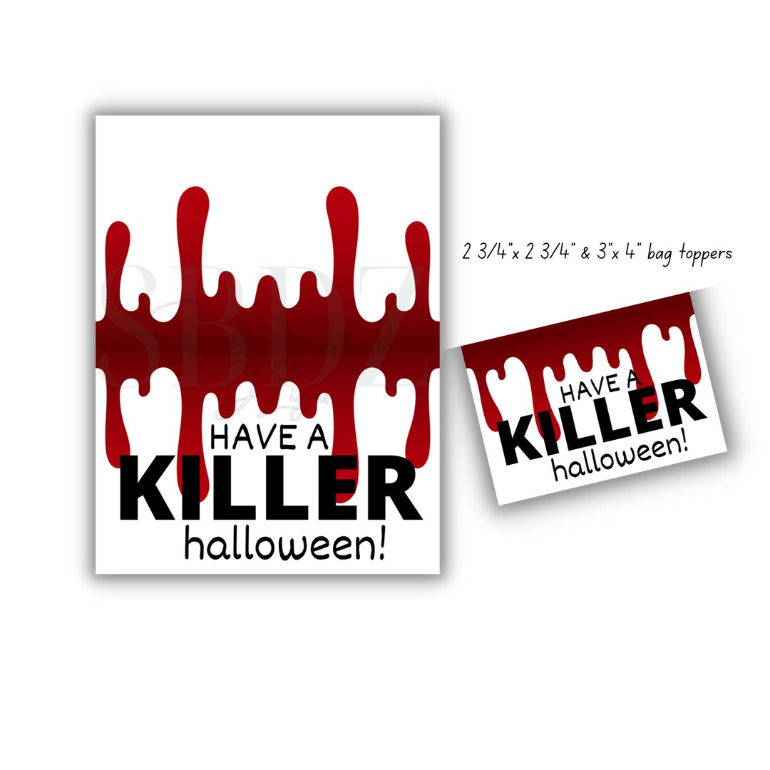 Printable Halloween Cookie Bag Topper-halloween Bag Topper- Bag Topper ...