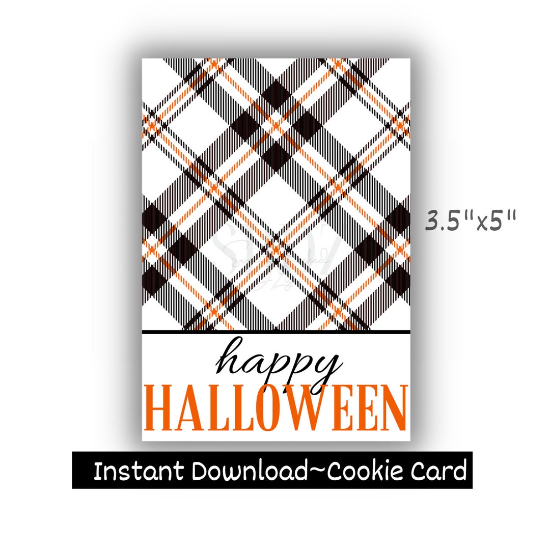 Printable Halloween Cookie Card-halloween Cookie Card-cookie Card - Etsy