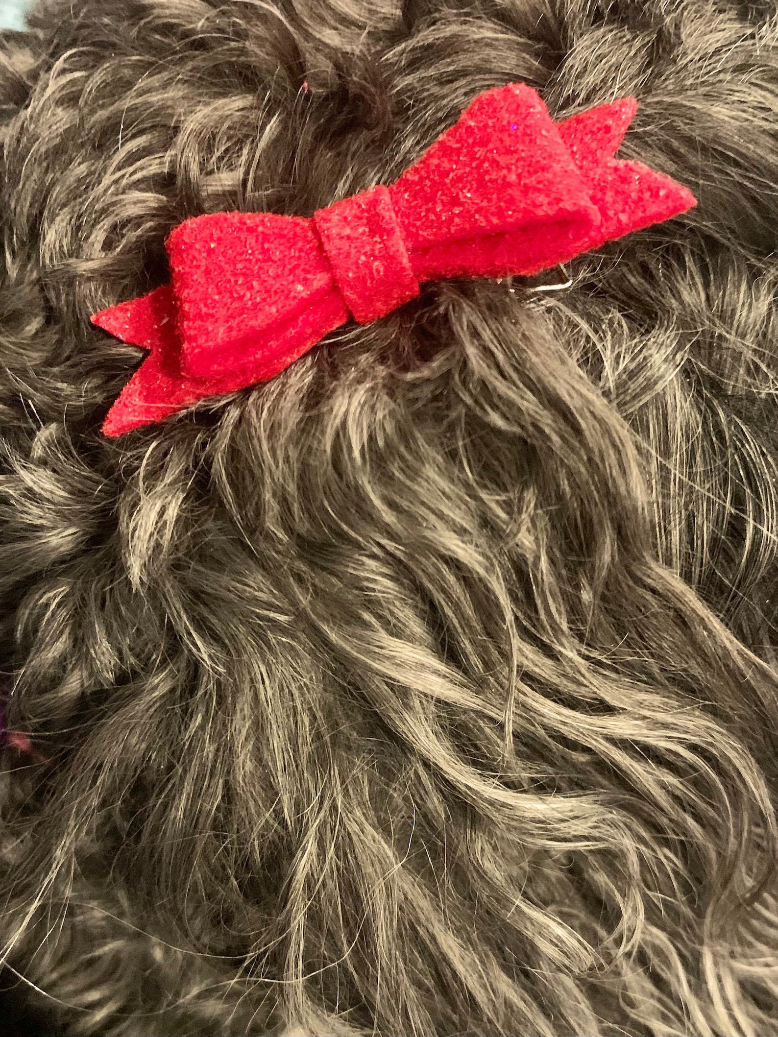 Dog Hair Bow Clip for Christmas, Pet Fur Accessory, Set of 2 - Etsy