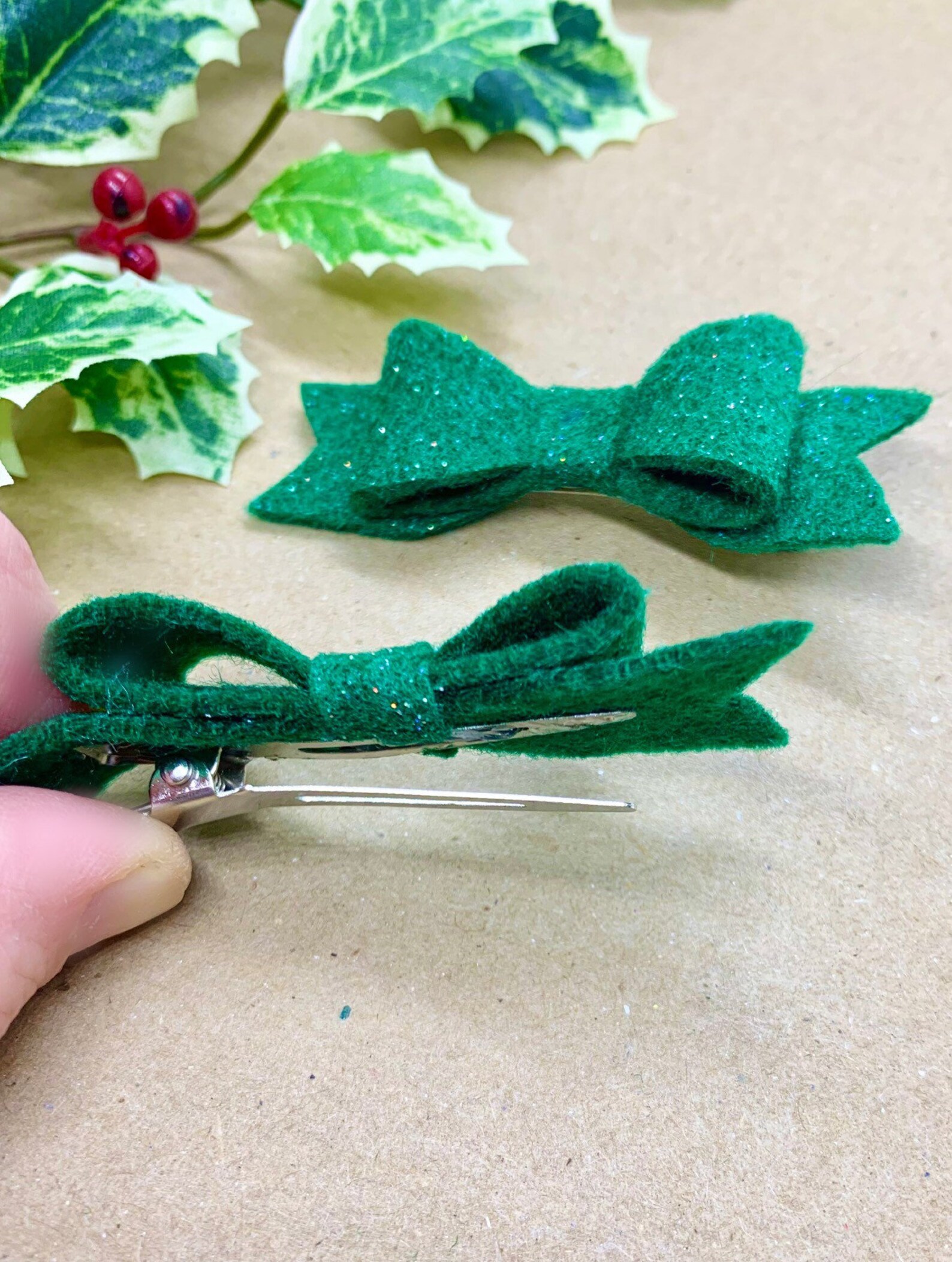 Dog Hair Bow Clip for Christmas, Pet Fur Accessory, Set of 2 - Etsy