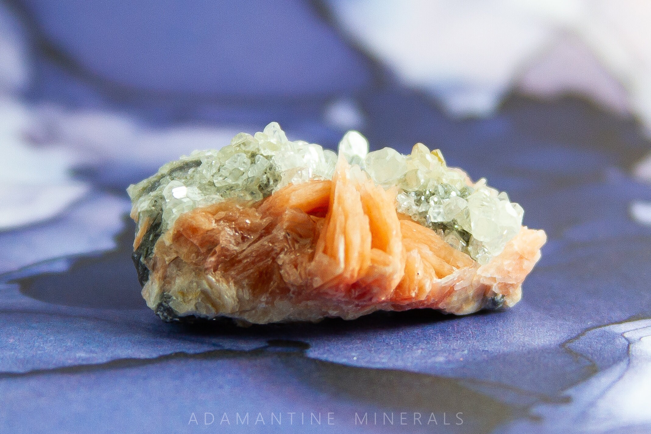 Gemmy Cerussite Crystals With Pink Barite Blades on Galena - Etsy