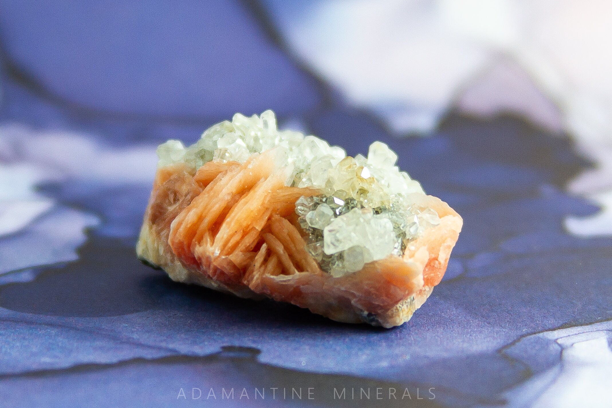 Gemmy Cerussite Crystals With Pink Barite Blades on Galena - Etsy