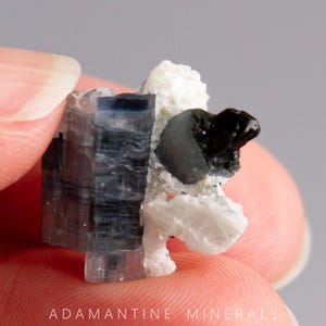 Purple Tourmaline Matrix Specimen, Unique Blue and Black Capped ...