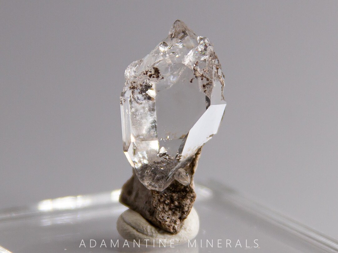 Stunning Herkimer Diamond With Excellent Clarity Perched on Dolostone ...
