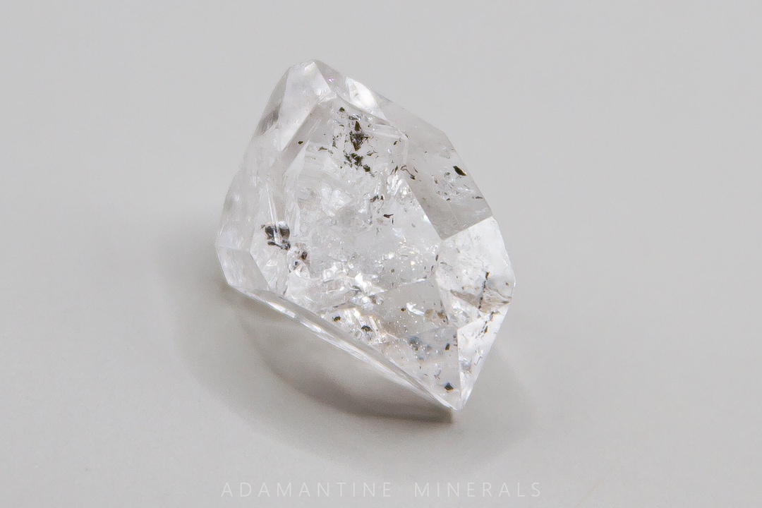 Herkimer Diamond With Hydrocarbon Inclusions, 20 Mm, Water Clear Double ...