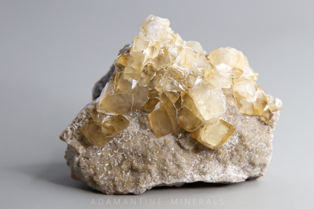 Calcite on Matrix With Golden-honey Coloration From Rockwood Quarry ...
