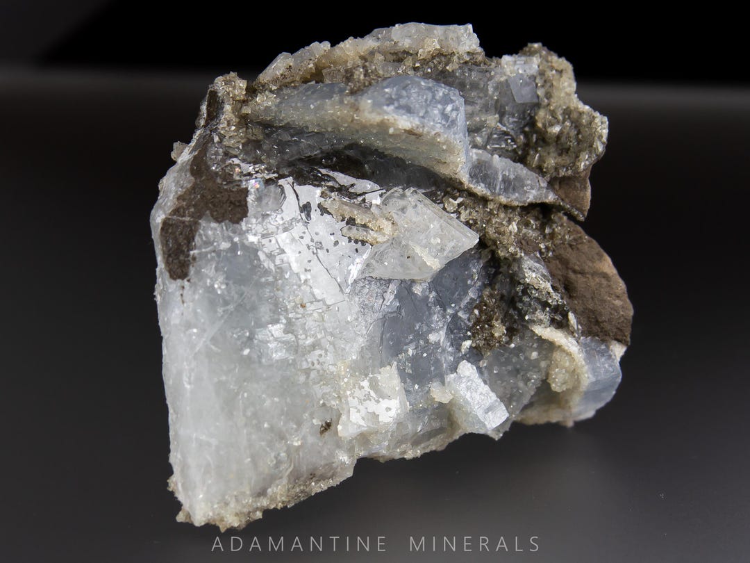 Unique Celestine and Calcite Specimen With Excellent Luster, Michigan ...