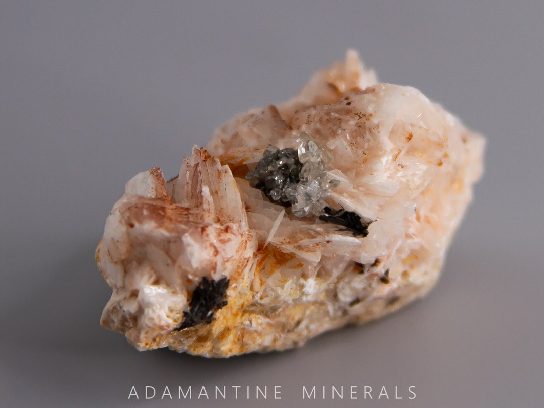 Pink Barite Crystals With Cerussite and Weathered Galena From Morocco ...