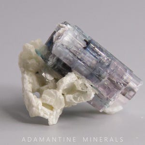 Purple Tourmaline Matrix Specimen, Unique Blue and Black Capped ...