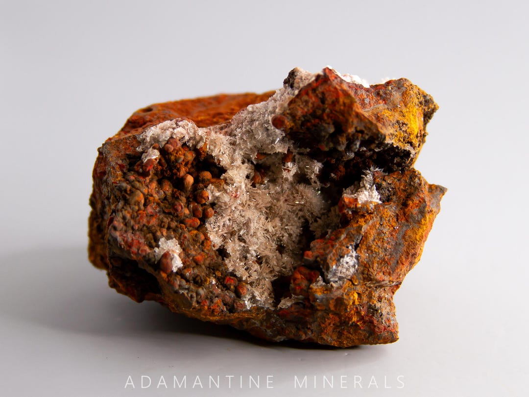 Adamite and Austinite on Botryoidal Goethite Matrix, Raw Specimen From ...