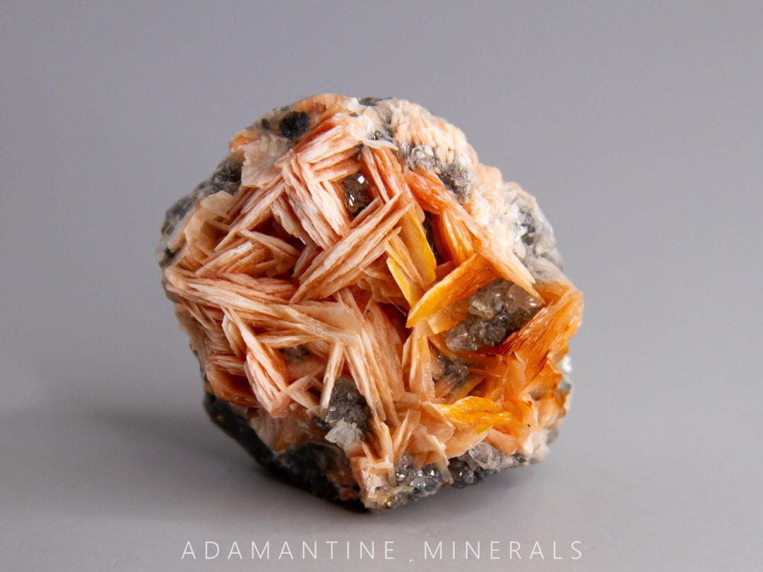 Barite Rose Mineral Specimen With Cerussite Clusters and Gorgeous Pink ...