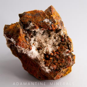 Adamite and Austinite on Botryoidal Goethite Matrix, Raw Specimen From ...