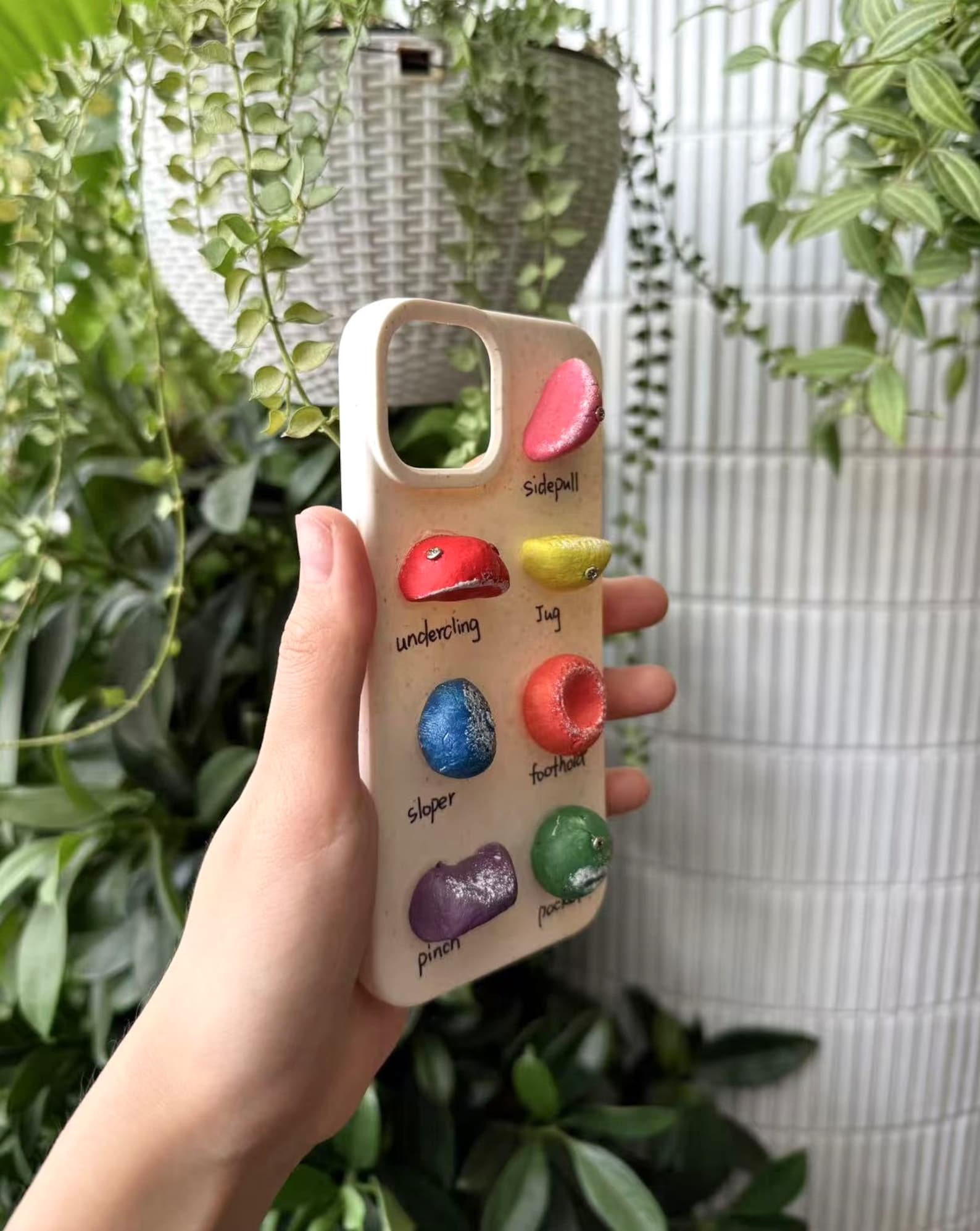 Rock Climbing Phone Case With Handmade Climbing Holds, Decoden Case ...