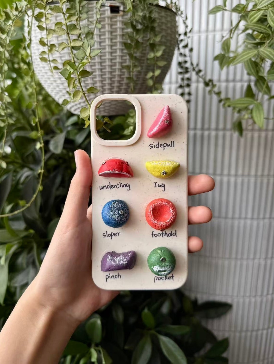 Rock Climbing Phone Case With Handmade Climbing Holds, Decoden Case ...