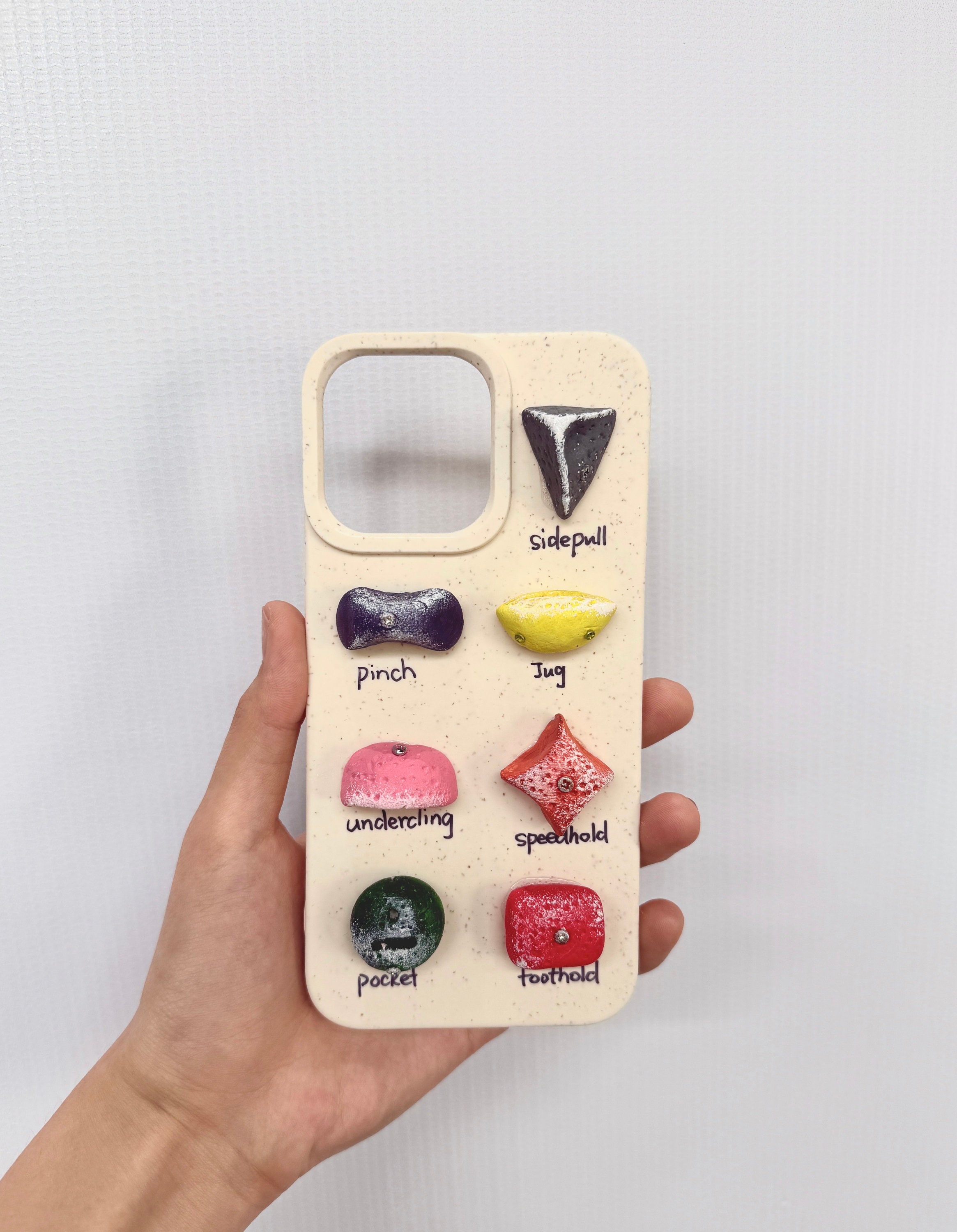 Rock Climbing Phone Case With Handmade Climbing Holds, Decoden Case ...