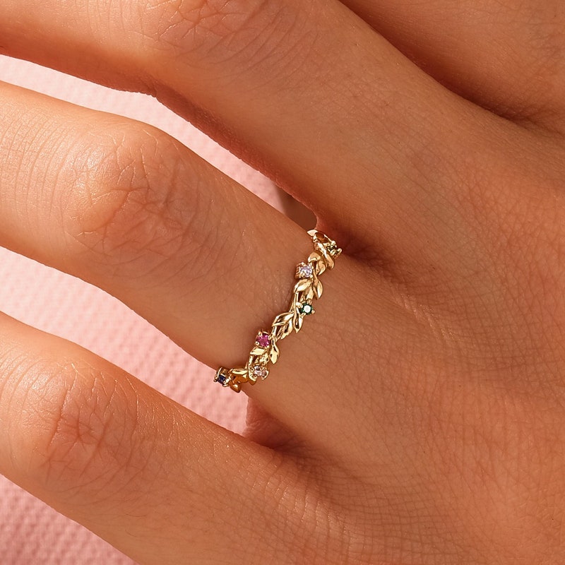 Birthstone Ring - Etsy