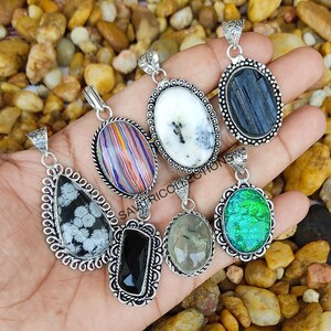 Assorted Gemstone Wholesale Pendants Mixed Gemstone Pendant Lot Mix ...