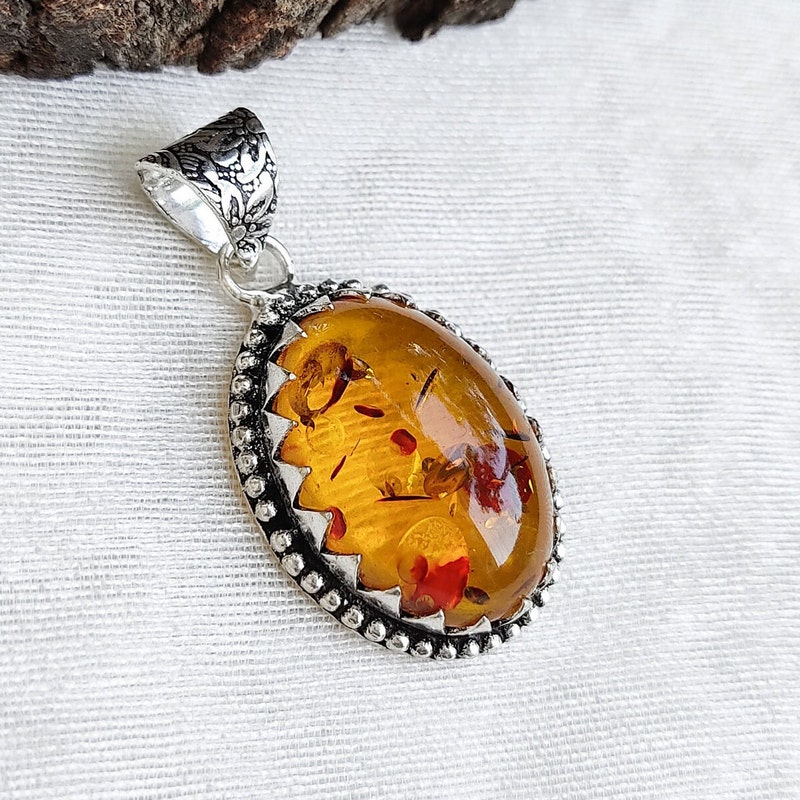 Amber Pendant - Etsy