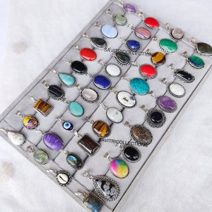 Assorted Gemstone Wholesale Pendants Mixed Gemstone Pendant Lot Mix ...