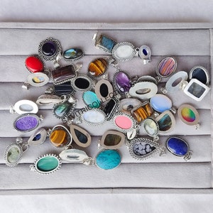 Assorted Gemstone Wholesale Pendants Mixed Gemstone Pendant Lot Mix ...