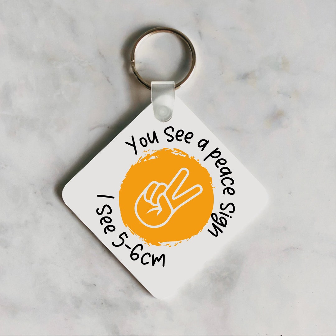 You See a Peace Sign I See 5-6 Cm Keyring Midwife Gift Midwife Keyring ...