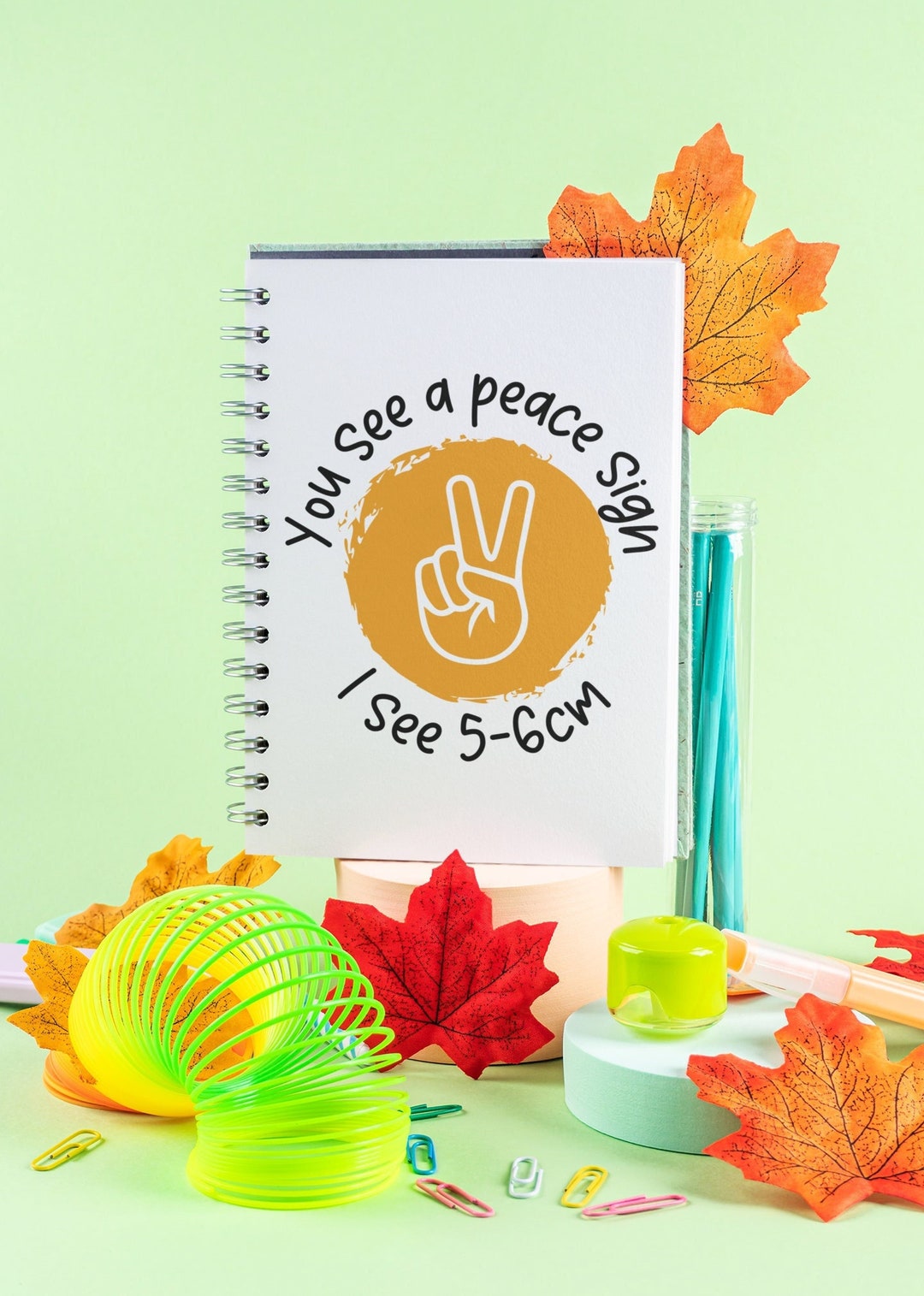 You See a Peace Sign I See 5-6cm Notebook Midwife Gift Midwife Notebook ...