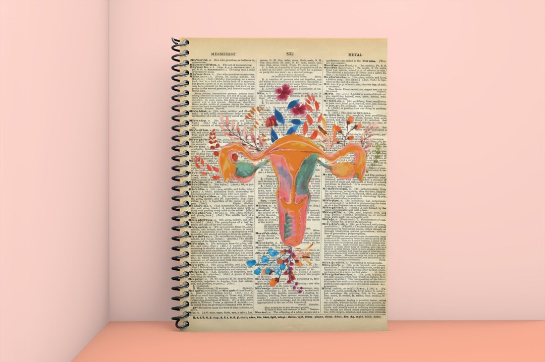Vintage Anatomy Uterus Notebook Midwife Gift Midwife Notebook Student ...