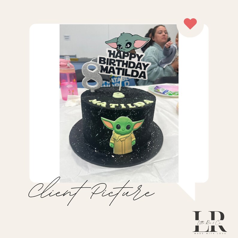 Personalised Baby Yoda (grogu) Cake Topper - Etsy Australia