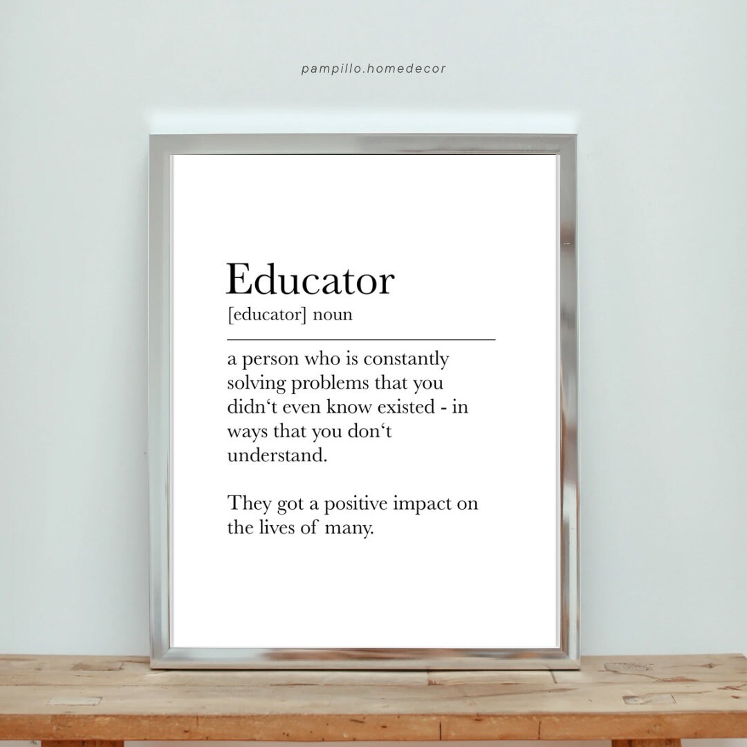 EDUCATOR Poster | Educator | Kindergarten | Nursery Teacher ...