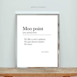 MOO POINT Poster | Wall Decoration | Picture | Postcard - Etsy