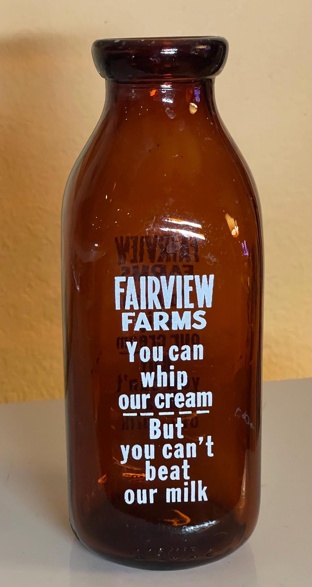 Vintage Glass Milk Bottle Fairview Farms Portland Oregon - Etsy