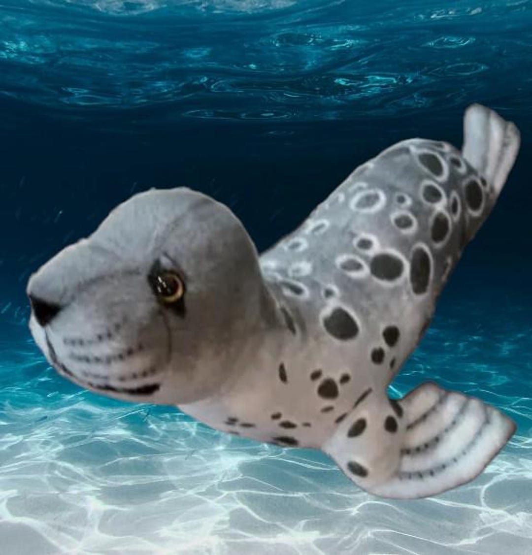 Grey Dot Seal Tummy Time Pillow Plush Toy | 14” Soft Seal Doll | Kawaii ...