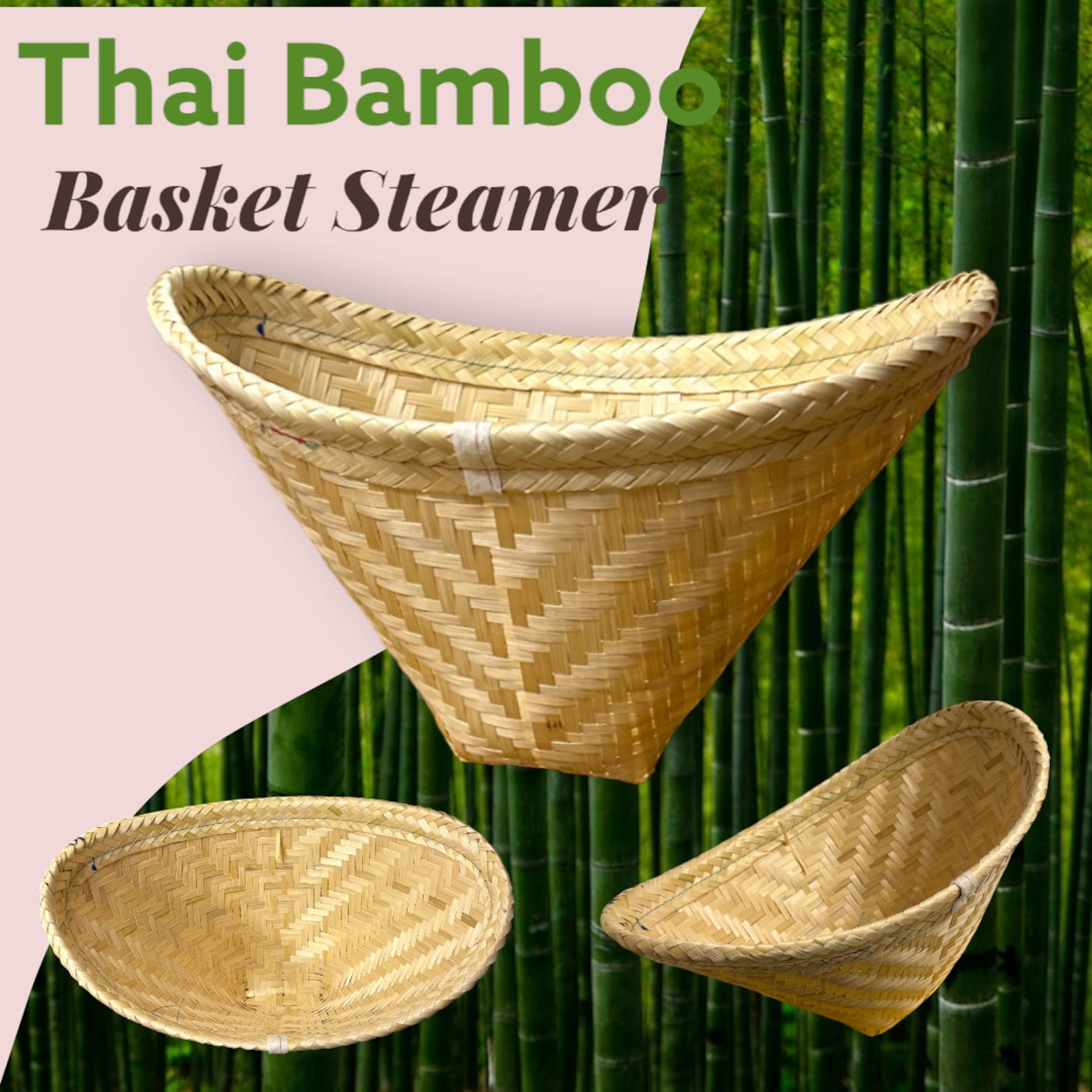 Authentic Handcrafted Thai Cooking With Our Bamboo Sticky Rice Steamer ...