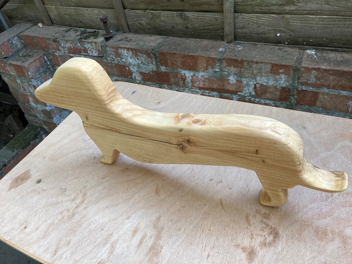 Dachshund Wooden Dog - Etsy