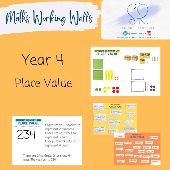 Year 4 Maths Working Wall Place Value - Etsy UK